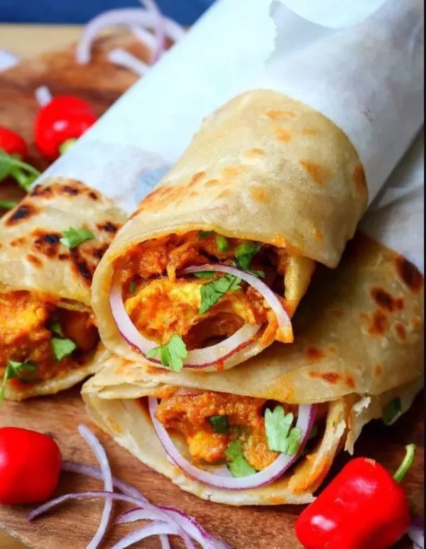 Lahori Chicken Tikka Paratha Roll - Lahori Student Biryani Buckingham